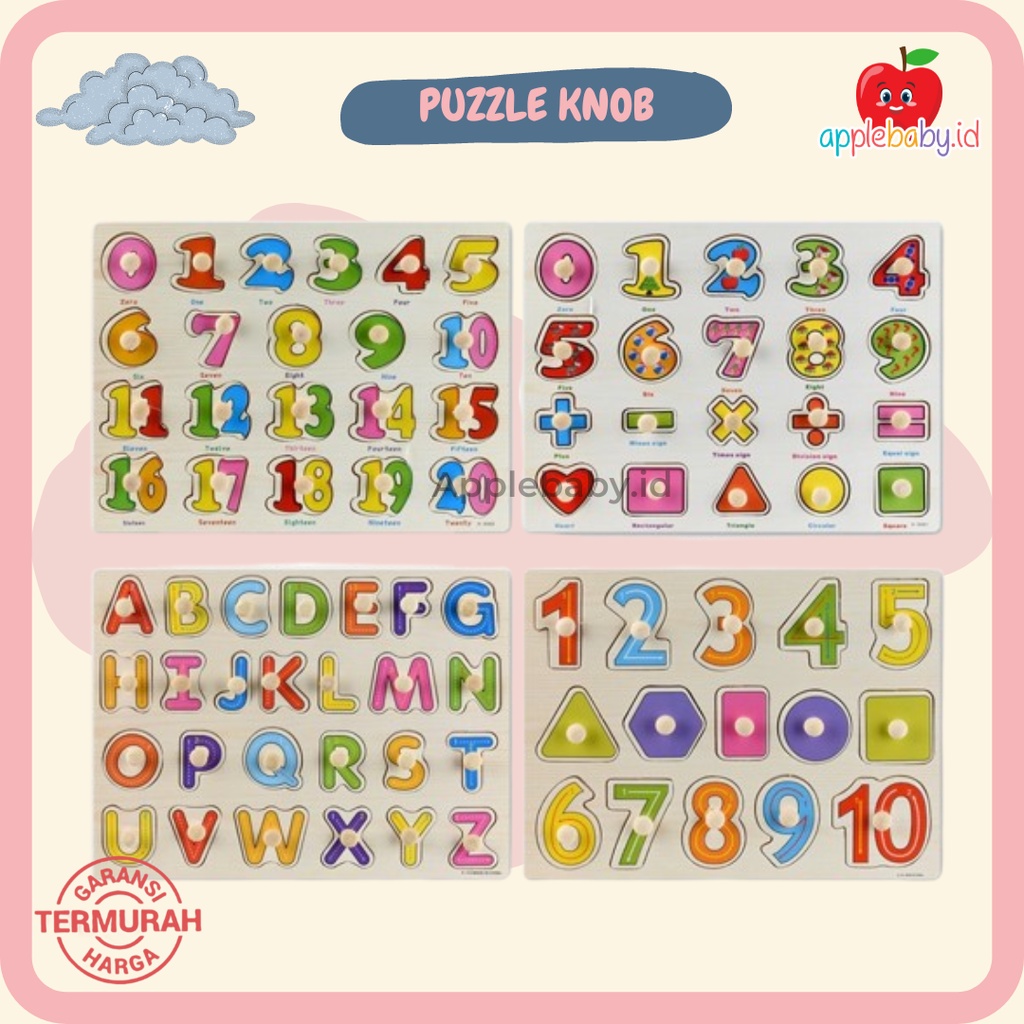 Jual Puzzle Knob V1 Puzzle Anak Mainan Edukasi Anak Puzzle Kayu Puzzle ...