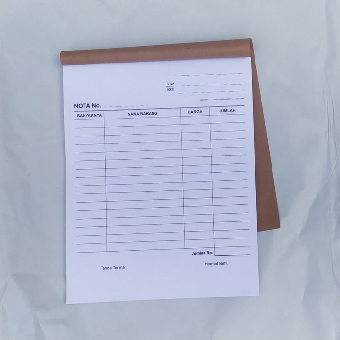 Jual Nota Besar Kosong Polos Rangkap 1 Ply Kontan Faktur Penjualan Hvs ...