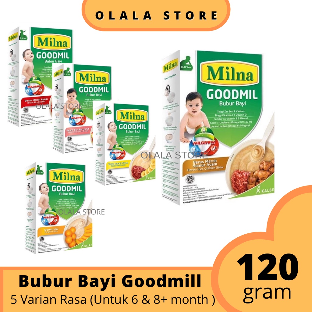 Jual MILNA - GOODMIL BUBUR BAYI 6+ DAN 8+ / BUBUR TANPA SUSU SAPI ANTI ...
