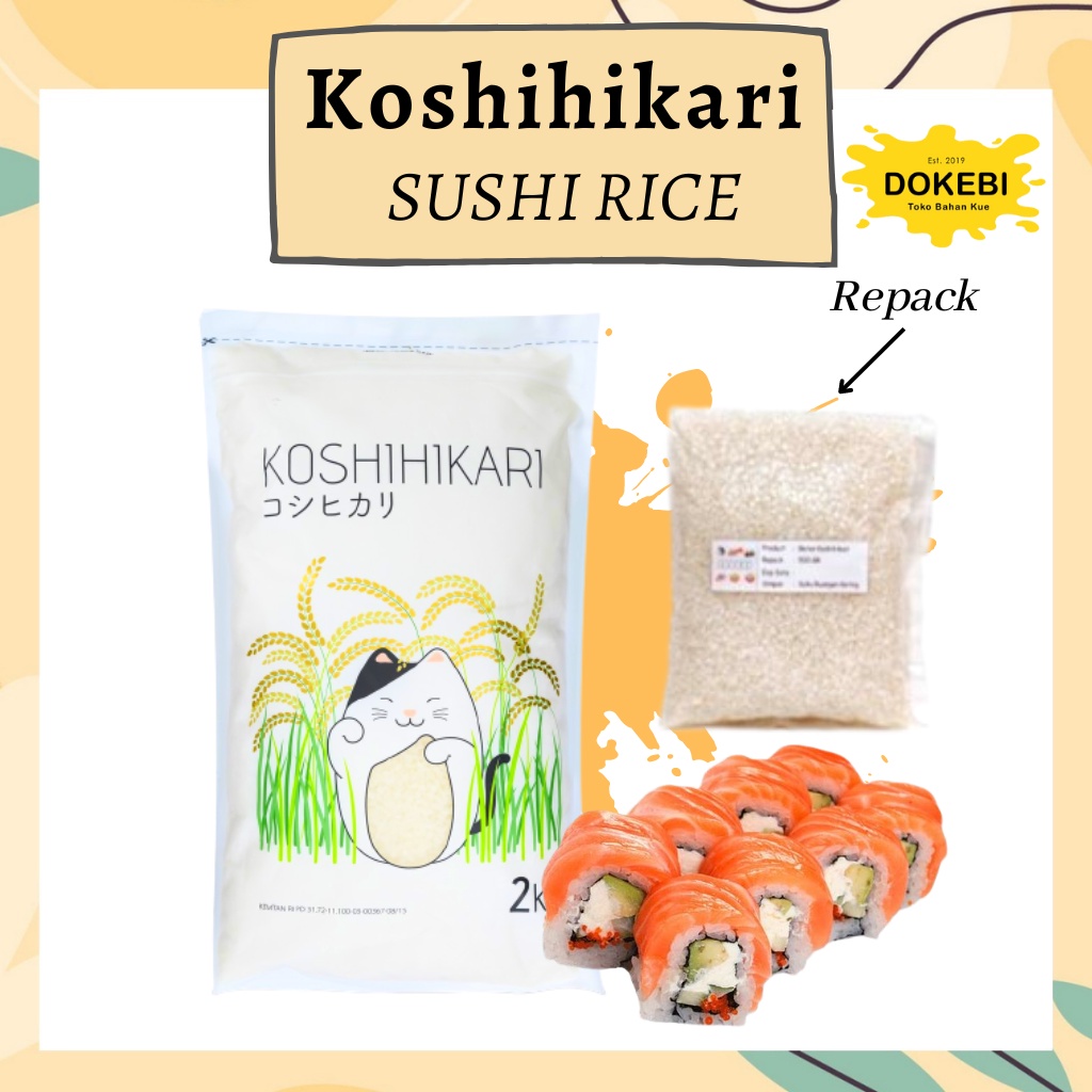 Jual Beras Jepang Koshihikari OKINIRI 500 gram / Beras Sushi Gimbap ...