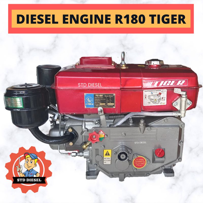 Jual DIESEL ENGINE MESIN DIESEL R180 180 8 HP PK MERK TIGER DISEL MESEN KOMPLIT | Shopee Indonesia