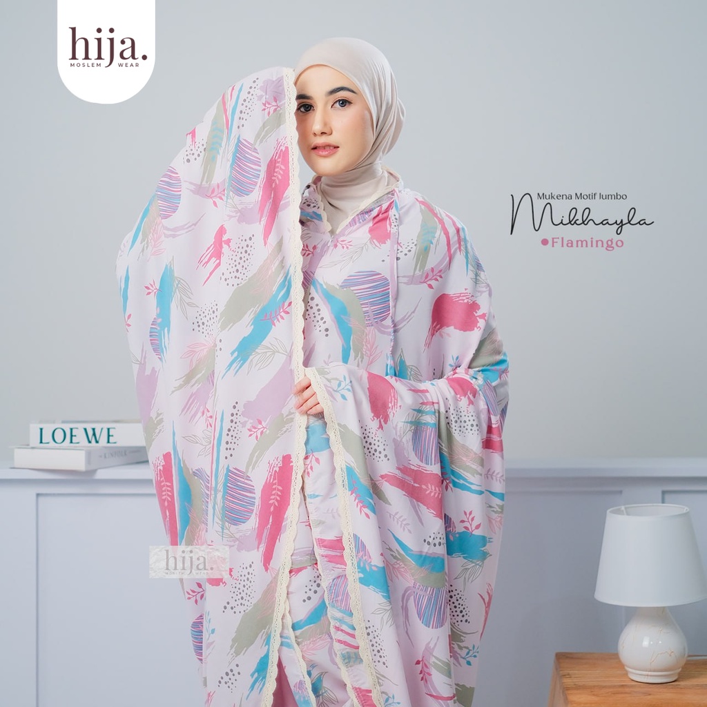 Jual Mukenah Aesthetic Jumbo 2 in 1 Mukena Motif Abstrak Rayon Silk ...