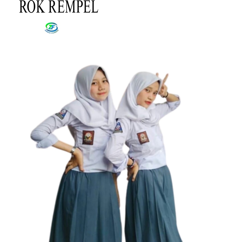 Jual ROK REMPEL PANJANG SEKOLAH SMP SMA ABU BIRU HITAM PUTIH COKLAT ...