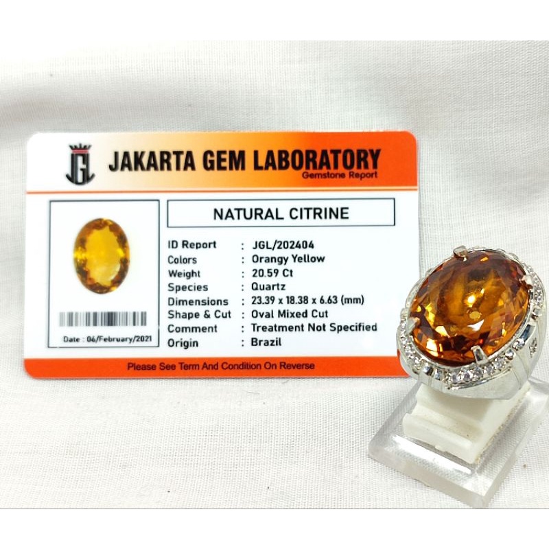 Jual BATU YELLOW CITRINE ASLI NATURAL LENGKAP DENGAN SERTIFIKAT LAB TOP ...