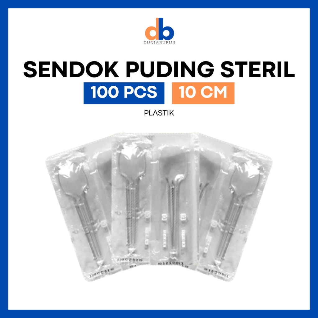 Jual Sendok Plastik Steril isi 100pcs cocok untuk puding eskrim cake ...