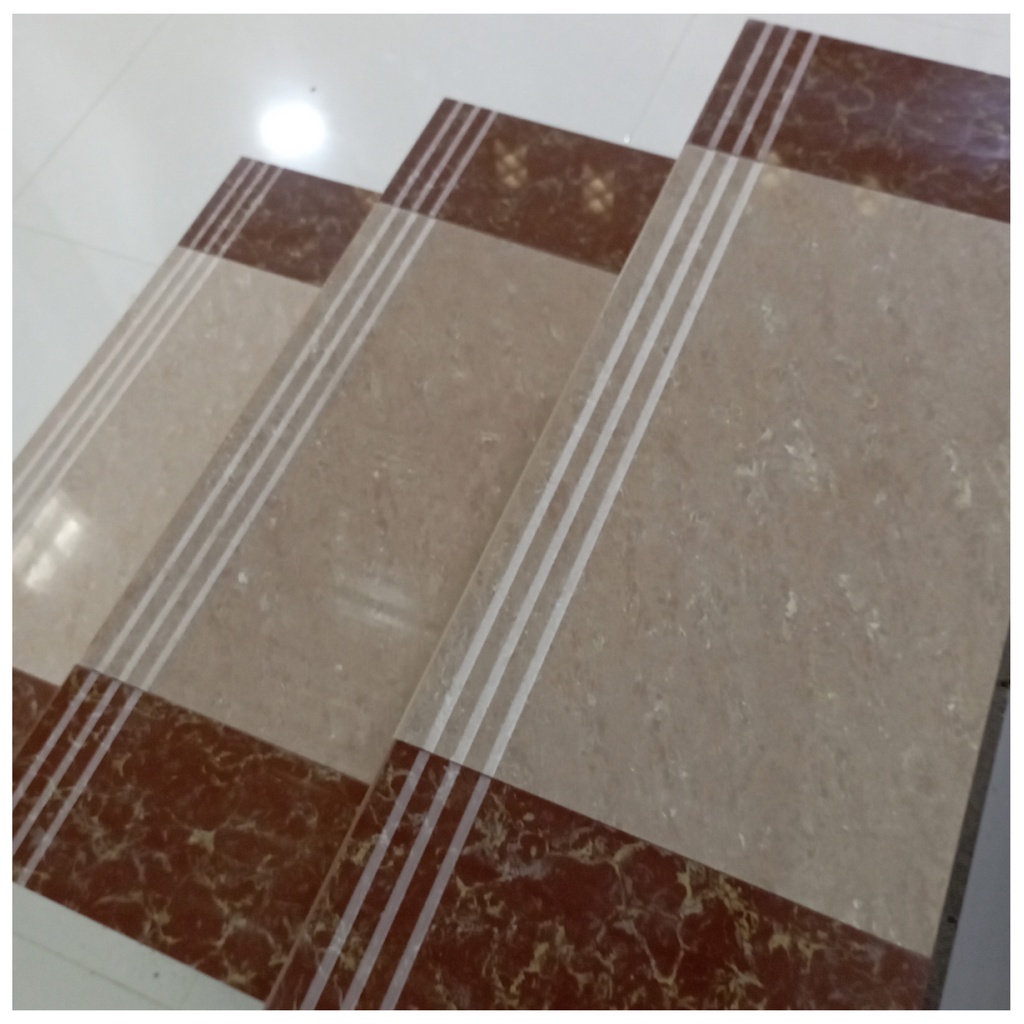 Jual Stepnosing Granit 30x80 Kombinasi Coklat Muda Tua Glossy Lantai ...