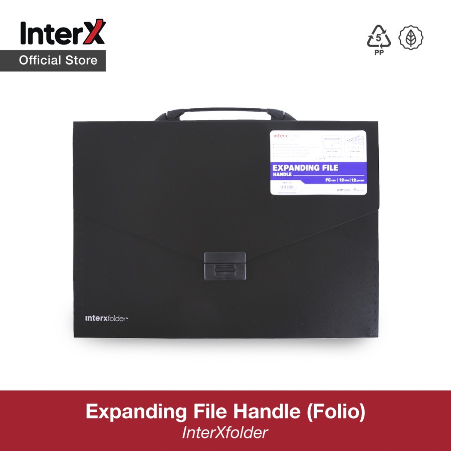 Jual INTERX EXPANDING FILE WITH HANDLE FOLIO TAS DOKUMEN MAP SEKAT ...