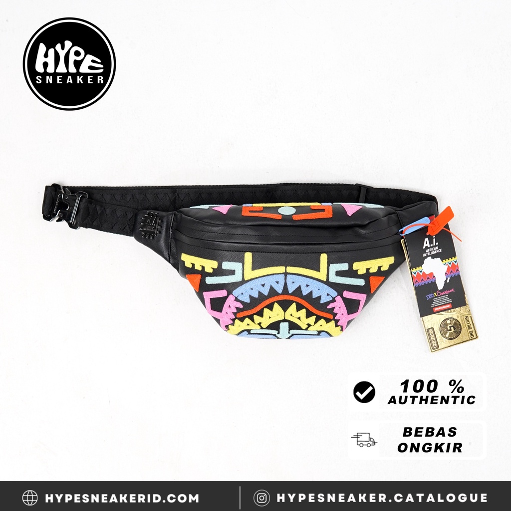 Jual Tas SPRAYGROUND NEON STICH OUTLINE BLACK WAIST BAG 100% ORIGINAL ...