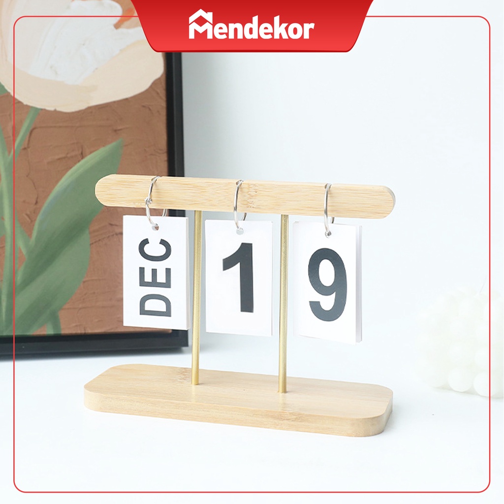 Jual Kalender meja calendar segala tahun kayu hiasan dekorasi ...