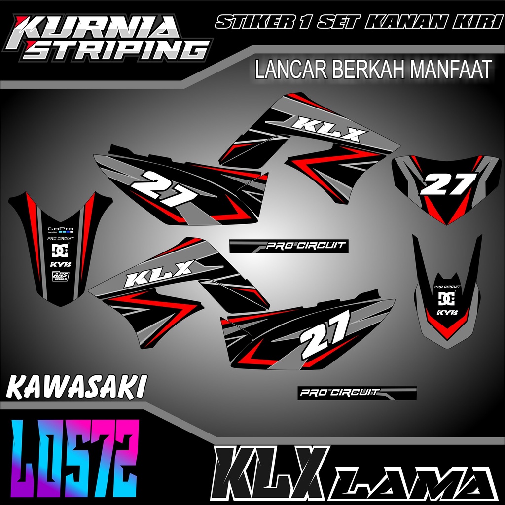 Jual Stiker Motor Striping Stiker Variasi Motor KLX LAMA Fullbody L0572 ...