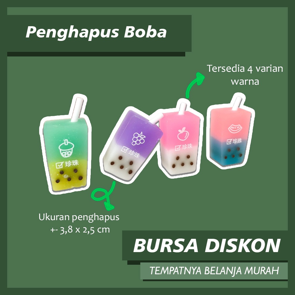 Jual Penghapus Boba Eraser Bubble Setip Stip Hapusan | Shopee Indonesia