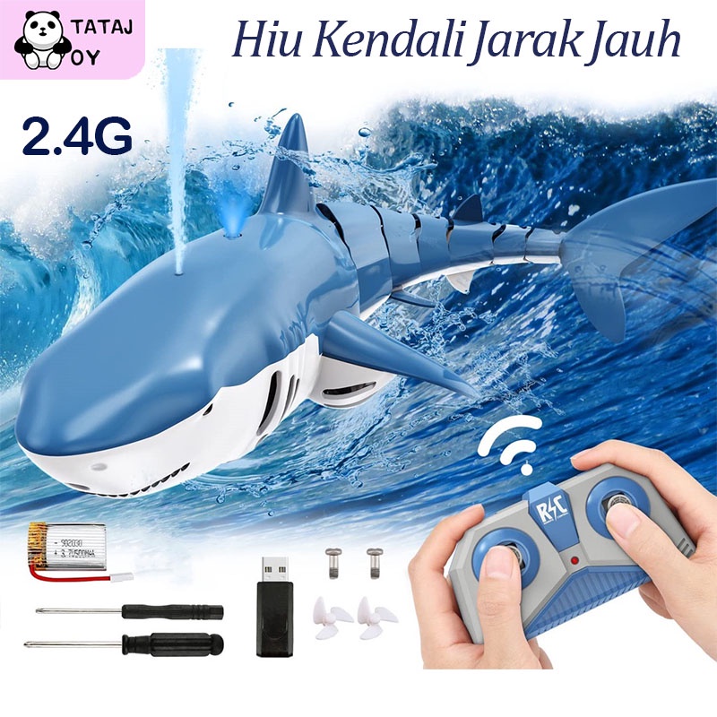 Jual Tatajoy Mainan RC Ikan Hiu Remote Control 2.4G /Upgrade Jet Air ...