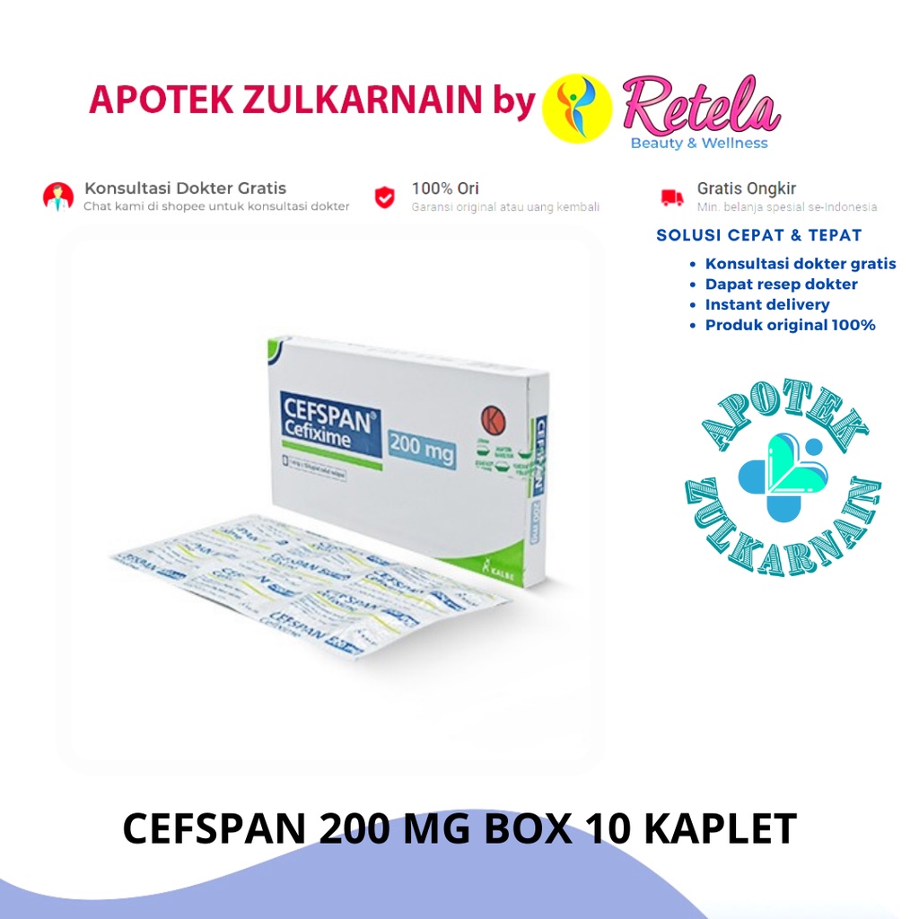 Jual Cefspan 200 Mg 1 Strip 10 Capsul | Shopee Indonesia