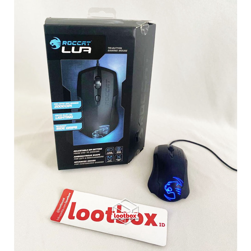 Jual Mouse Gaming Ambidexterous Roccat Lua Tri Button - SECOND | Shopee ...