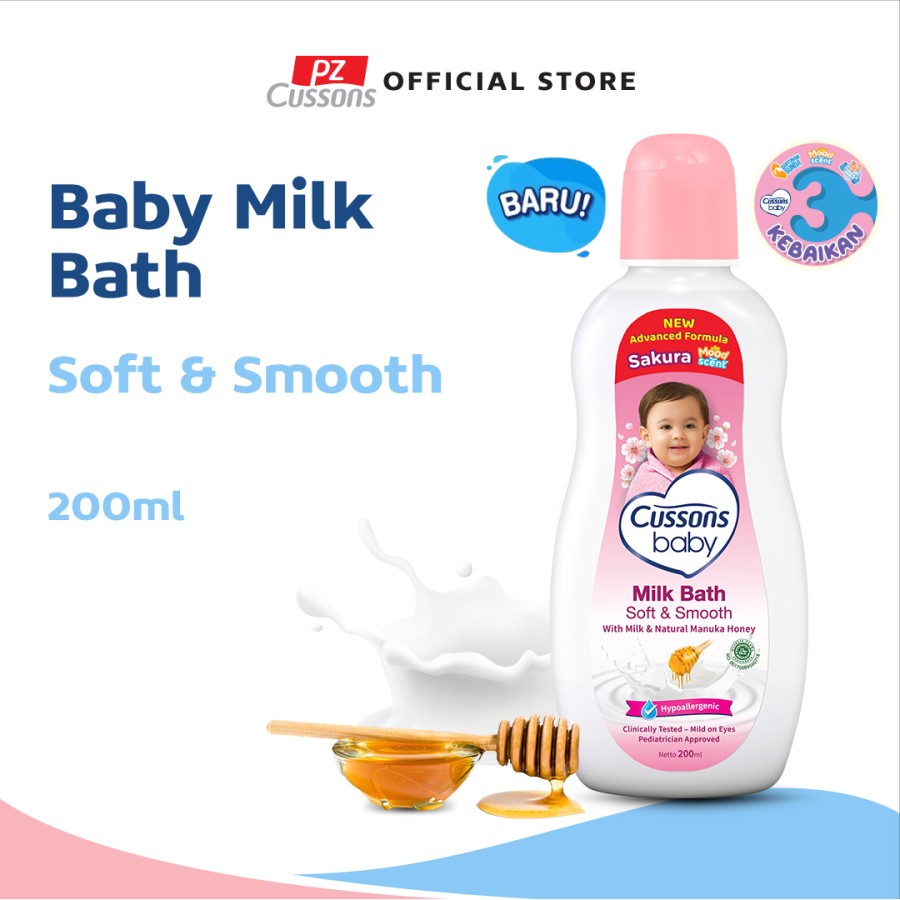 Jual Cussons Baby Milk Bath Soft & Smooth - Sabun Mandi Bayi 200ml ...