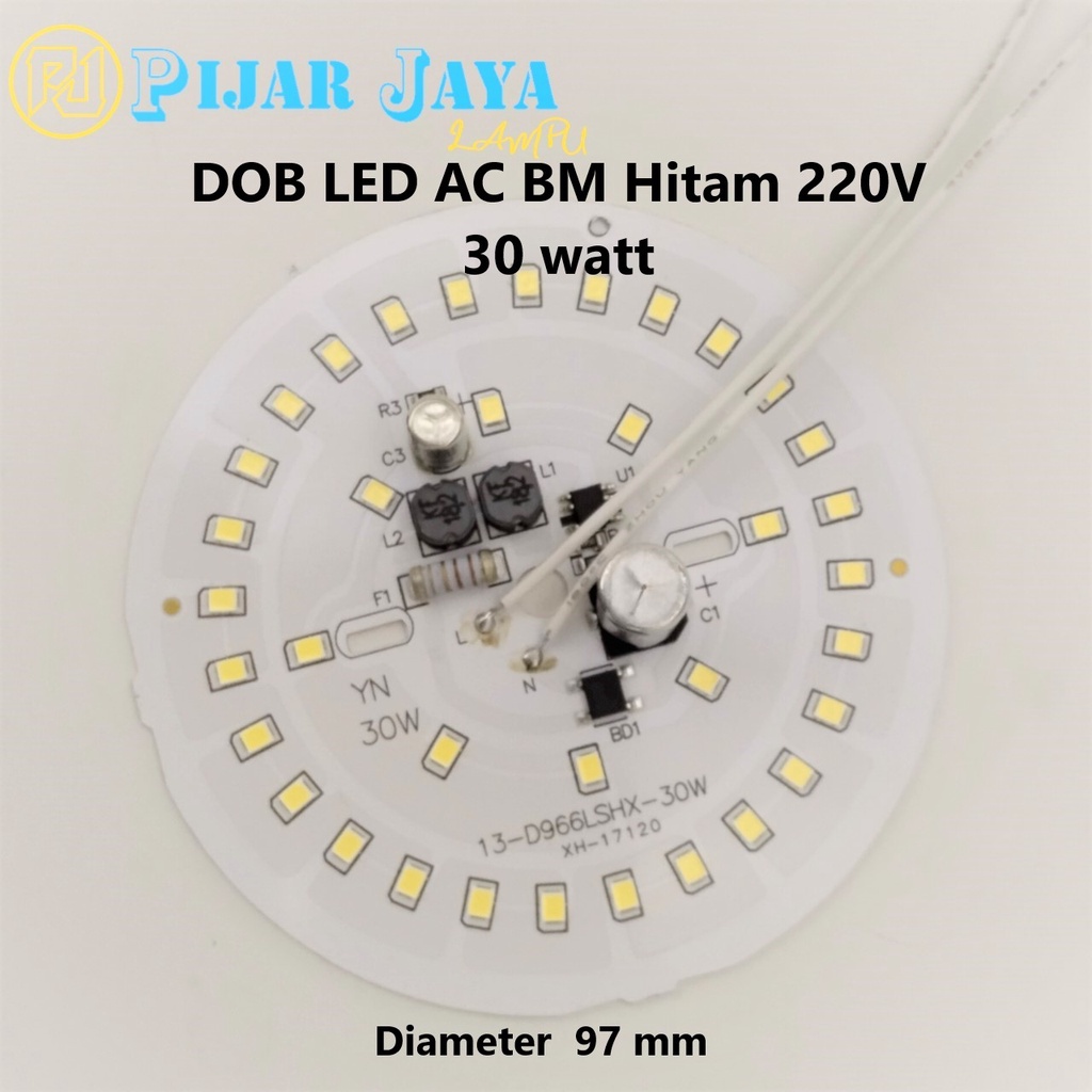 Jual PCB Lampu LED AC BM Hitam Watt Lengkap 3 5 7 9 12 15 18 20 27 30 ...