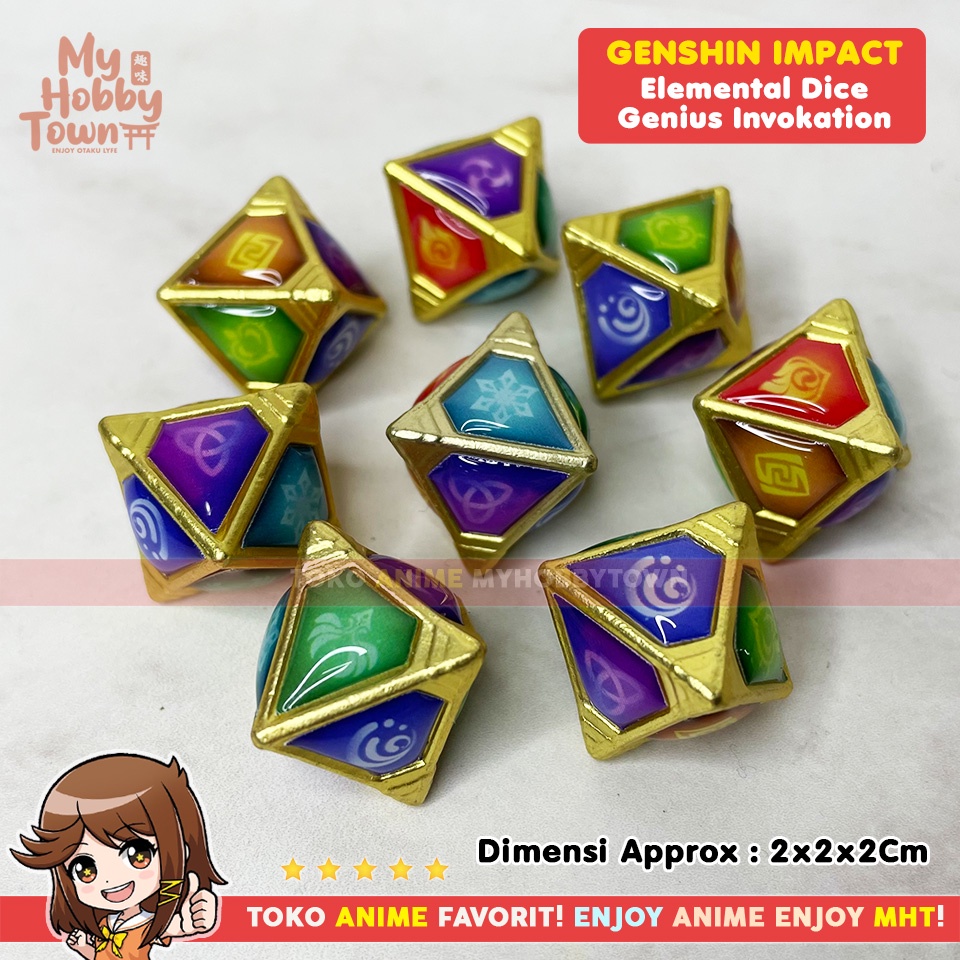 Jual Dadu Genshin Impact Elemental Dice Genius Invokation Game | Shopee ...