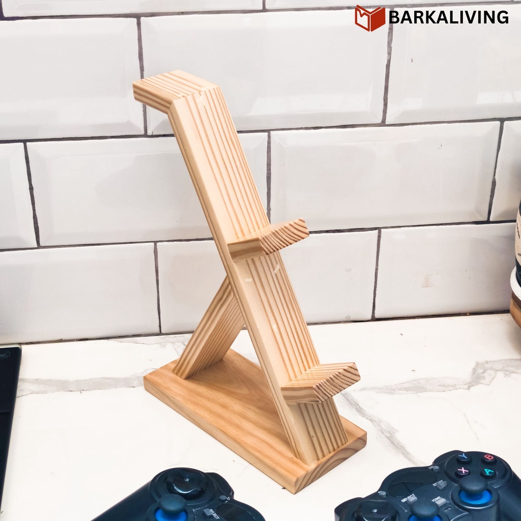 Jual Stand Stick PS XBox Gamepad Controller Holder Kayu Headphone ...