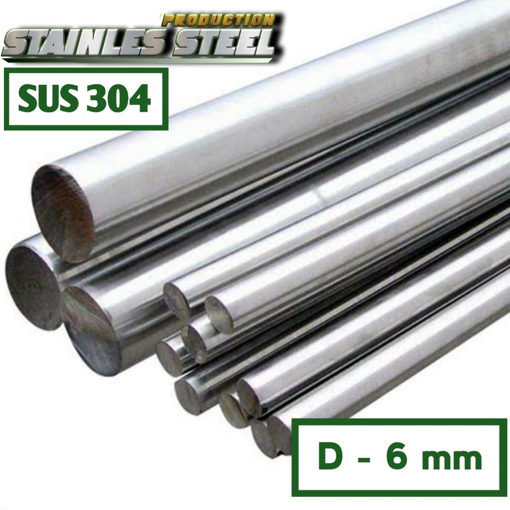 Jual as stenlis sus 304 d 6 mm panjang 50 cm stainless 304 anti karat ...