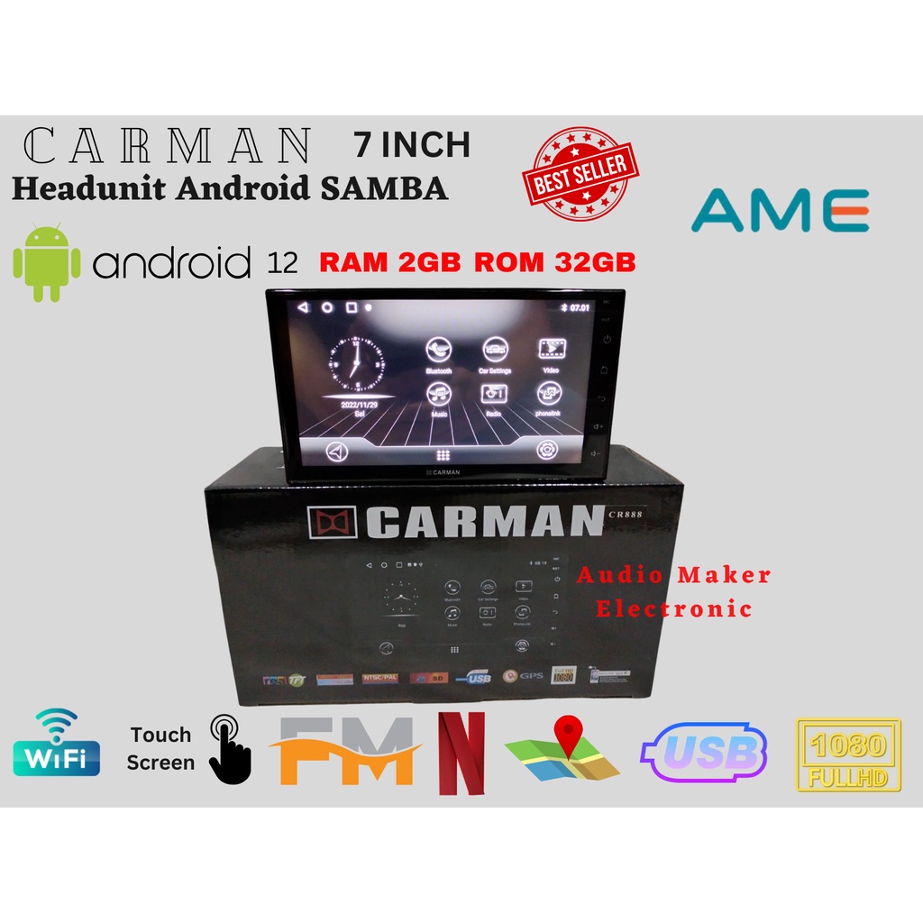 Jual Head Unit Android Carman 7 Inch SAMBA RAM 2GB ROM 32GB Android ...
