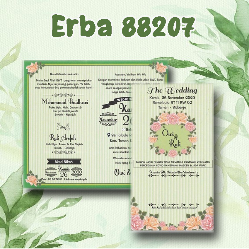 Jual Blangko Undangan Pernikahan Kosong Murah - ERBA 88207 HARGA MURAH BERKUALITAS | Shopee ...