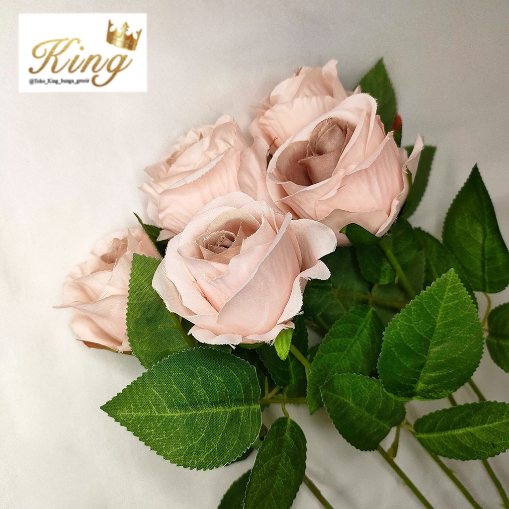 Jual Artificial Rose Bunga Mawar Palsu Single Rose Dekorasi Hias Buket ...