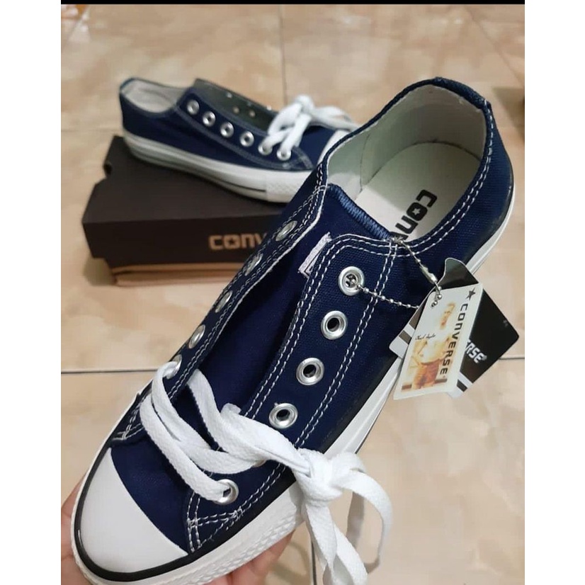 Jual LOW BASIC NAVY CONVERSE | Shopee Indonesia