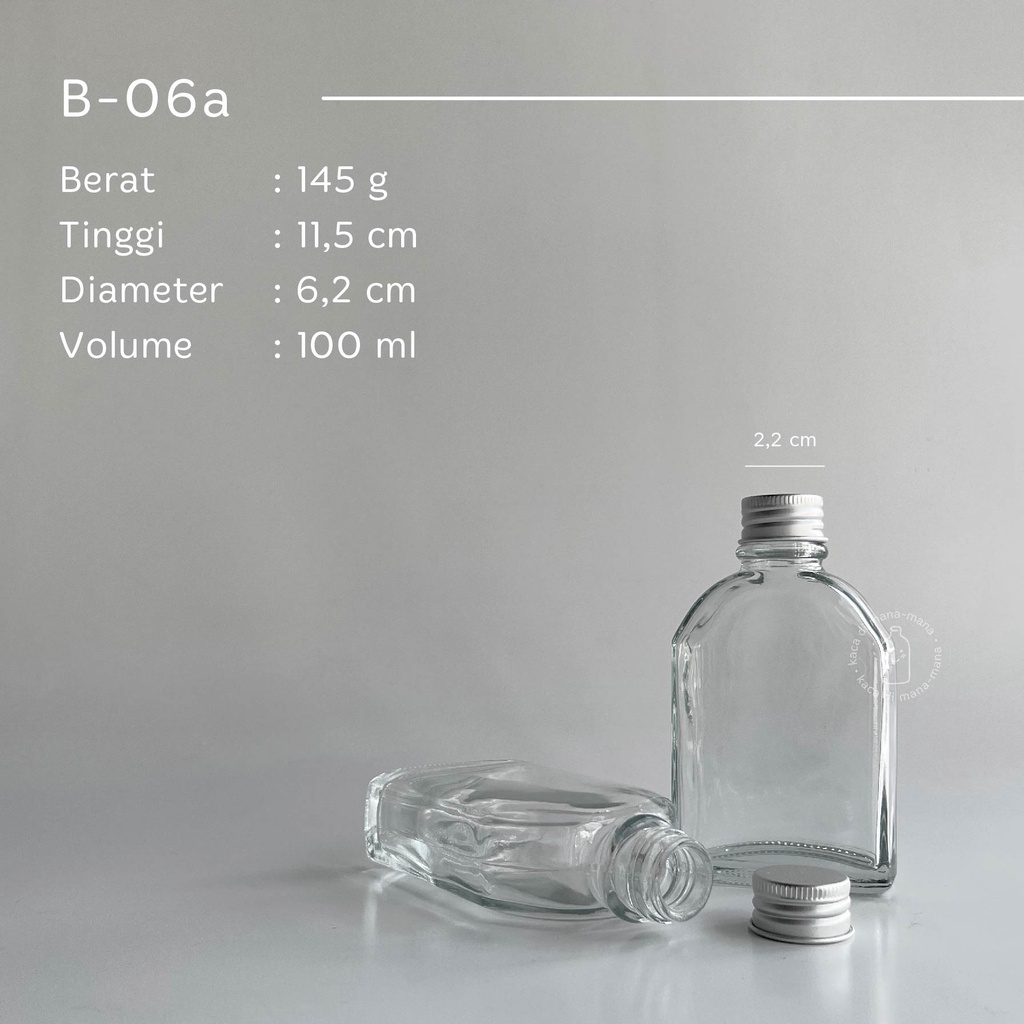Jual Botol kaca gepeng - botol juice kopi - flat glass bottle | Shopee ...