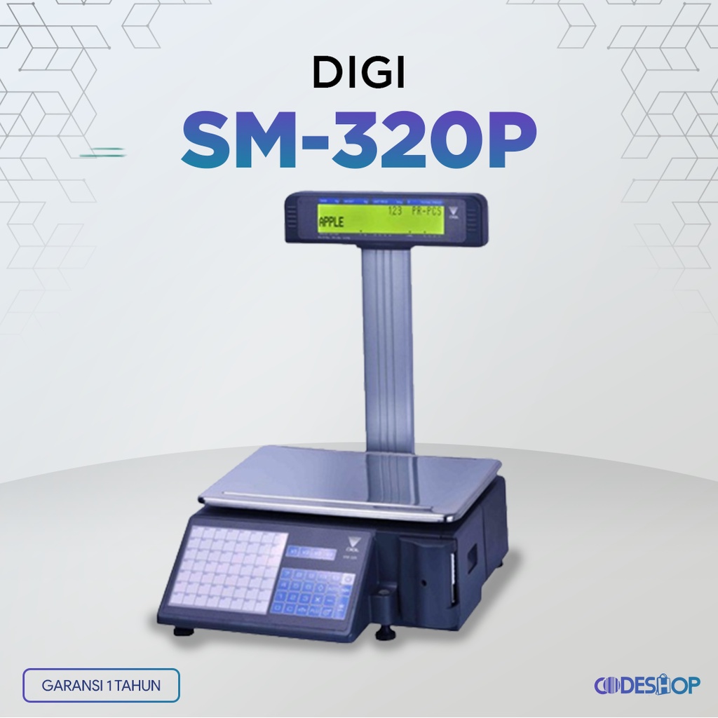 Jual DIGI SM-320P Timbangan Digital - Cetak Label Barcode Harga | Shopee Indonesia