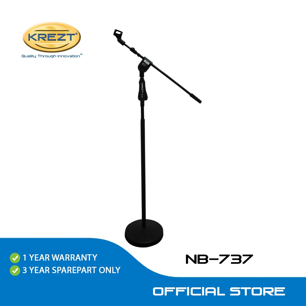 Jual Stand Microphone KREZT NB-737N Stand Lantai tinggi Dudukan Bulat ...