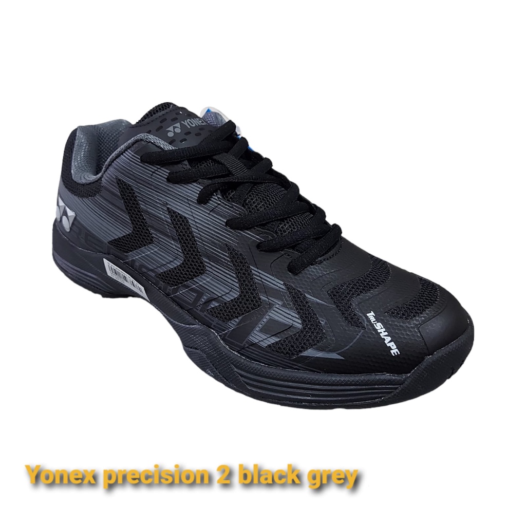 Jual Sepatu badminton yonex precision 2 black grey | Shopee Indonesia