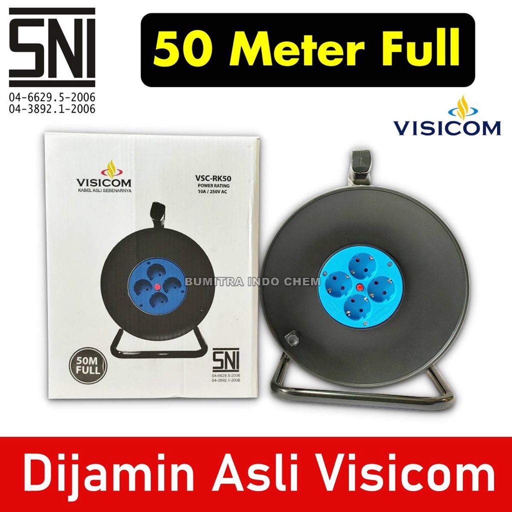 Jual Kabel Roll 50 Meter Visicom Stop Kontak Roll Kabel 50m 50 m ...