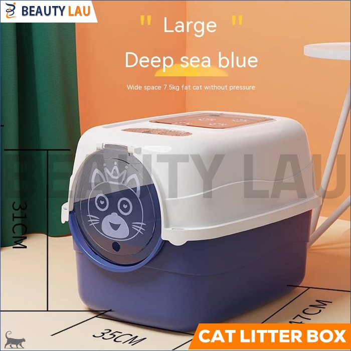 Jual CAT LITTER BOX KUCING TERTUTUP JUMBO TEMPAT PUP POOP KUCING LITER ...