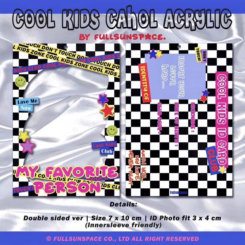 Jual COOL KIDS CAHOL ACRYLIC DOUBLE SIDE KPOP CARD HOLDER POCA | Shopee ...