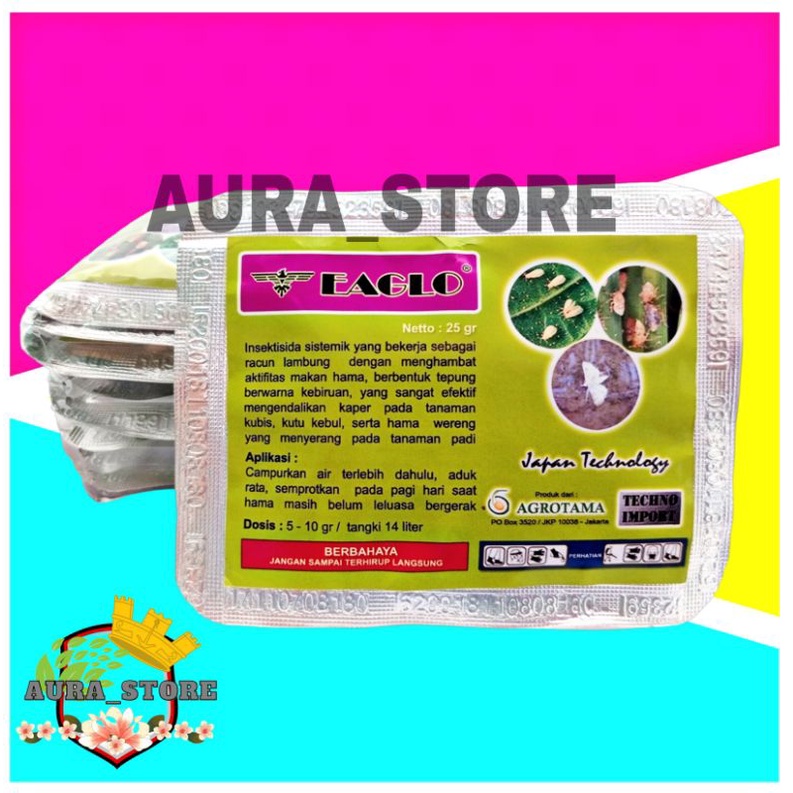Jual INSEKTISIDA SISTEMIK EAGLO 25 gram - BASMI HAMA WERENG - KAPER ...