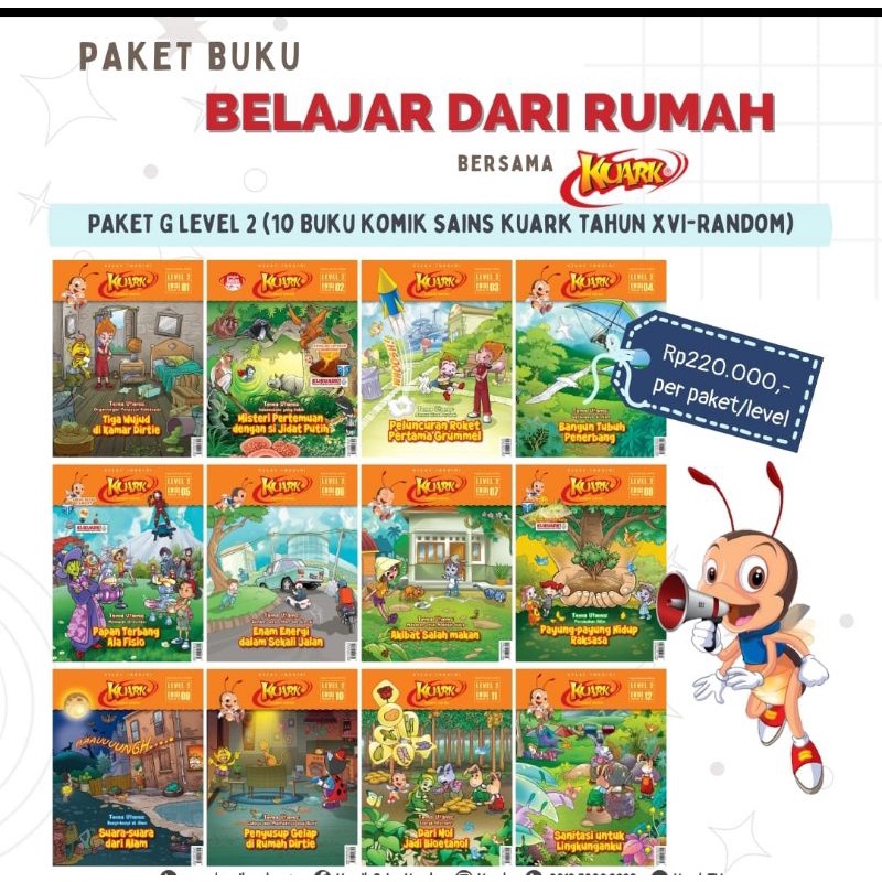 Jual Paket G level 2 (10 buku komik sains kuark tahun XVI-random) | Shopee Indonesia