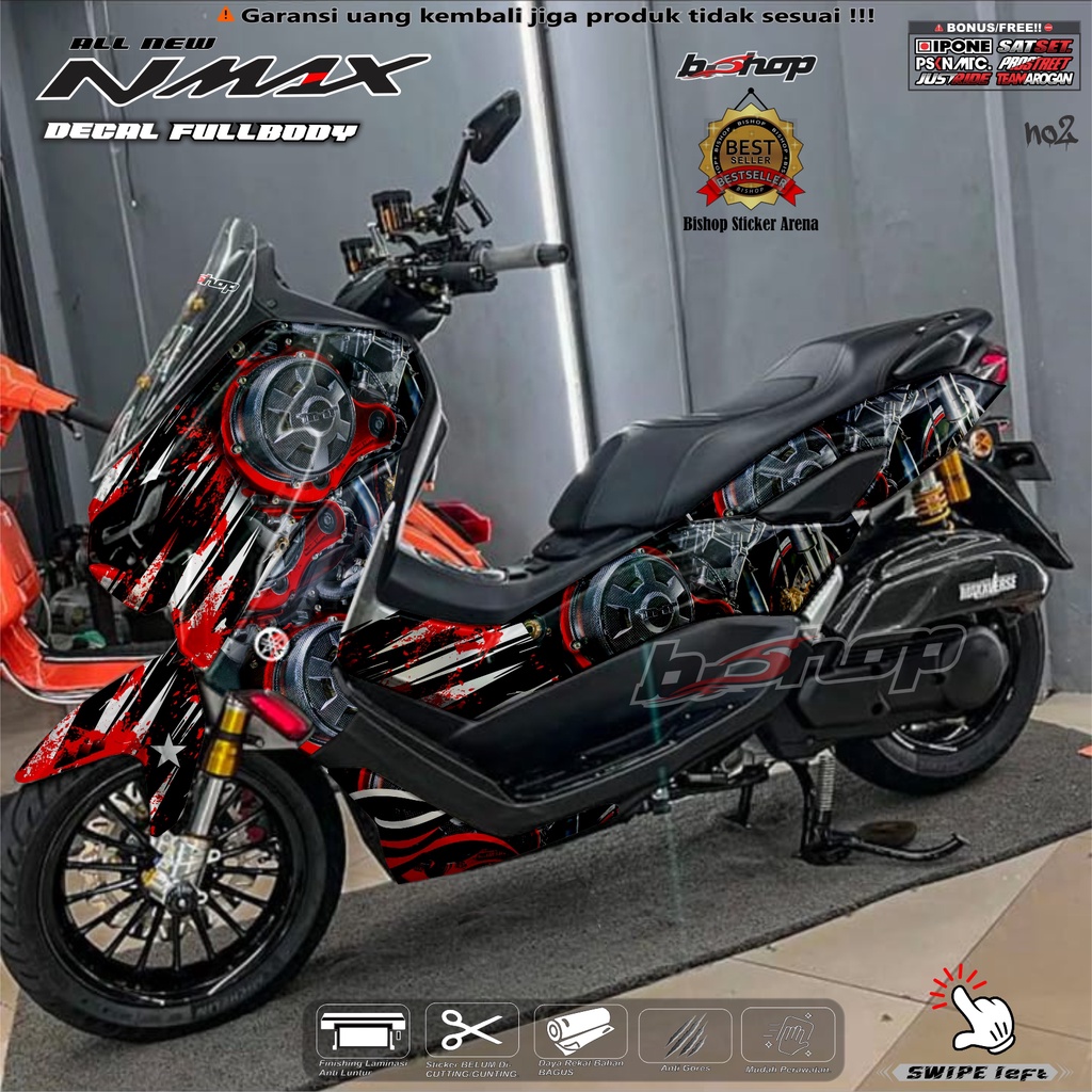 Jual Decal stiker nmax 2020 - 2022 motif variasi 3d terbaru 2023 ...