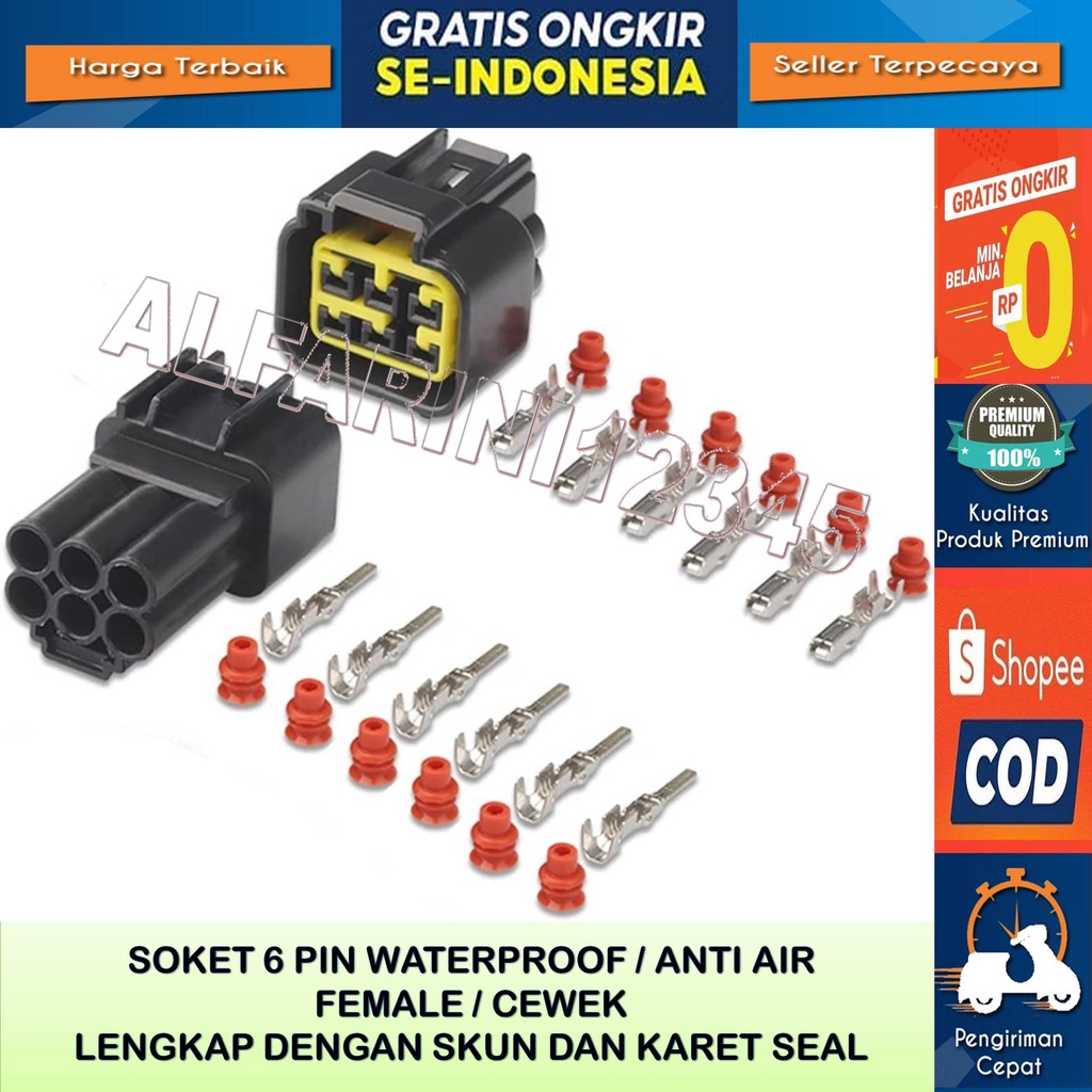 Jual SOKET 6 PIN FURUKAWA WATERPROOF ANTI AIR SOCKET FURUKAWA - SOKET ...