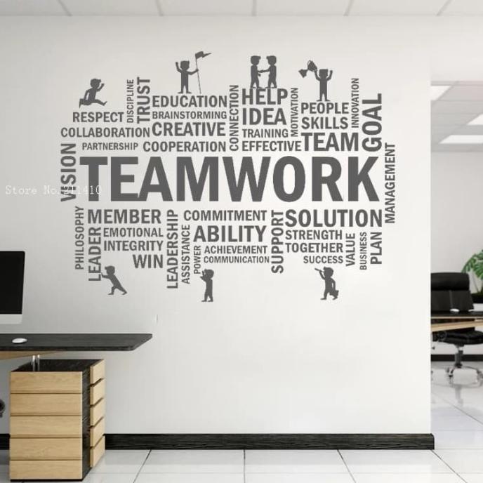 Jual Sticker Stiker Team Work Teamwork Sticker Kaca Dinding Rumah ...