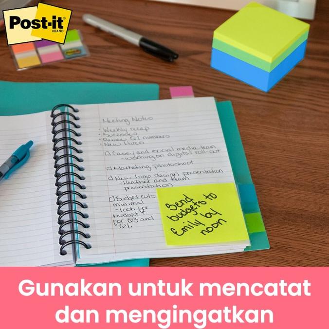 Jual 3M Post-it Sticky Notes Cube Cape Town Color 2059-AQ CPT/ 3x3 ...