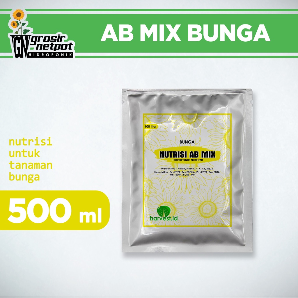 Jual Nutrisi Hidroponik AB MIX Bunga 500 ml padat / Pupuk Ab Mix Konvensional | Shopee Indonesia