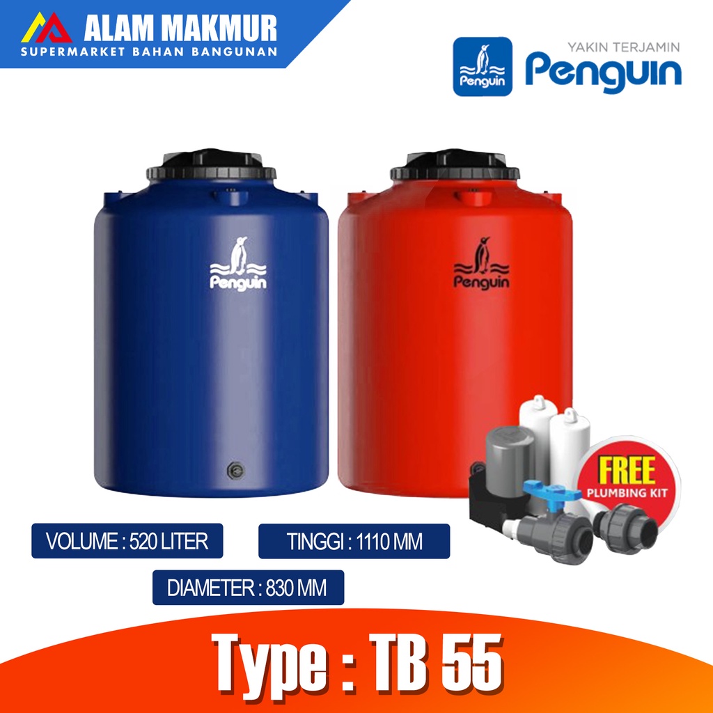 Jual Toren air penguin TB 55 (500L) / tangki air anti lumut dan mikroba (khusus karawang dan ...