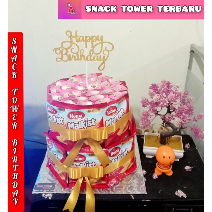 Jual SNACK TOWER KEKINIAN / SNACK TOWER BIRTHDAY / KUE ULANG TAHUN ...