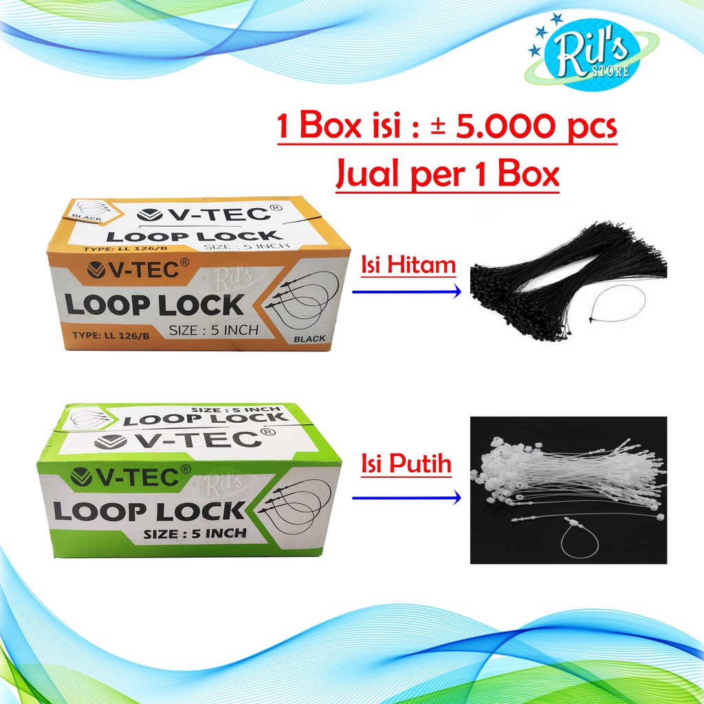 Jual LOOP PIN 5 INCH V-TEC / LOOP LOCK PIN / TALI HANGTAG 5.000 PCS ...