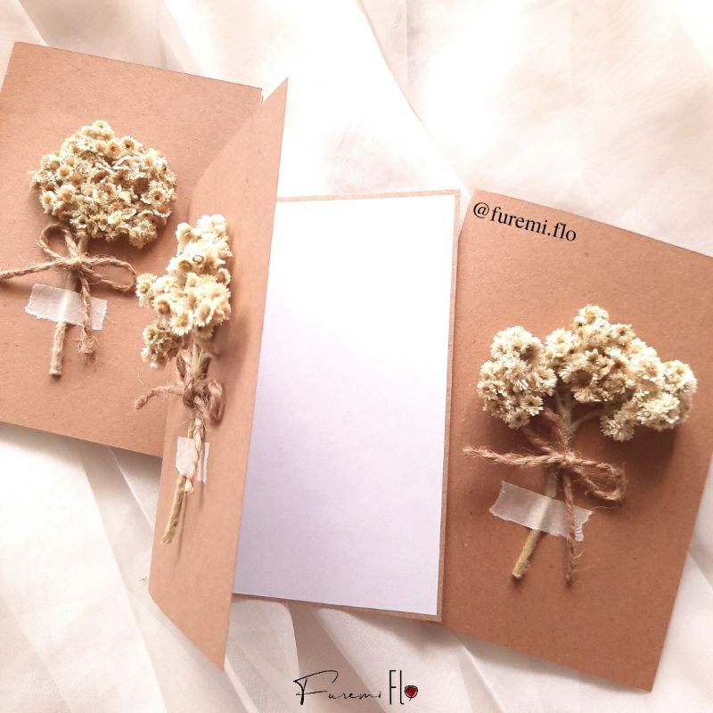 Jual Kartu Ucapan Bunga Greeting Card Flower Mini Bouquet | Shopee ...
