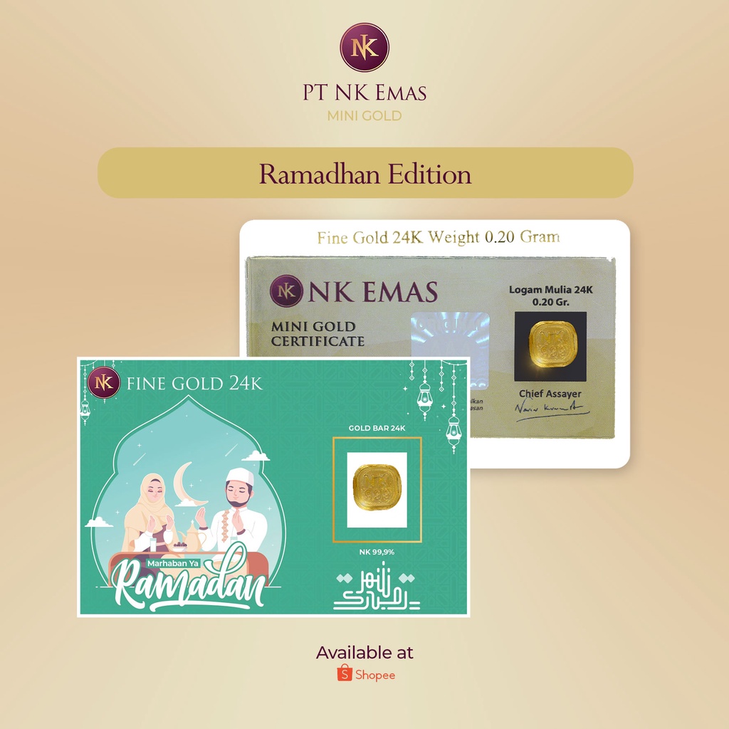 Jual 25 Pcs NK Mini Gold 0.2 Gram (Ramadhan Envelope Edition) | Shopee Indonesia
