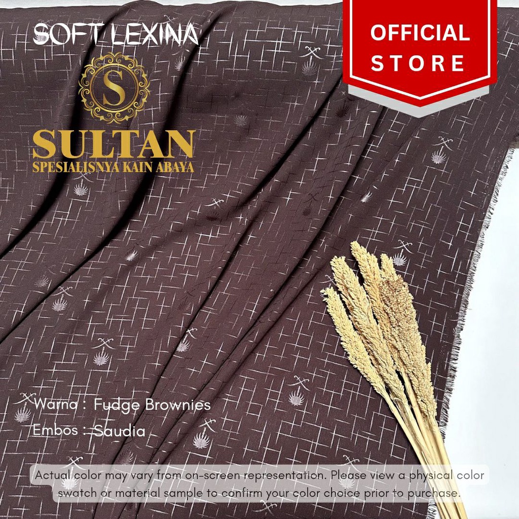 Jual 50CM EMBOS SAUDIA SOFT LEXINA FUDGE BROWNIES KAIN ABAYA SULTAN ...