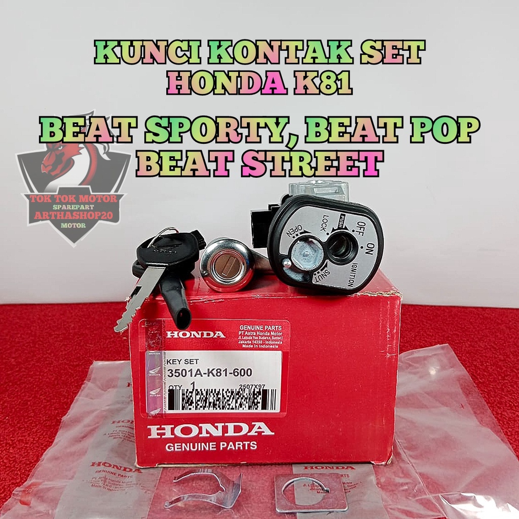 Jual KUNCI KONTAK + kunci jok K81 ASLI ORIGINAL motor HONDA BEAT POP ...