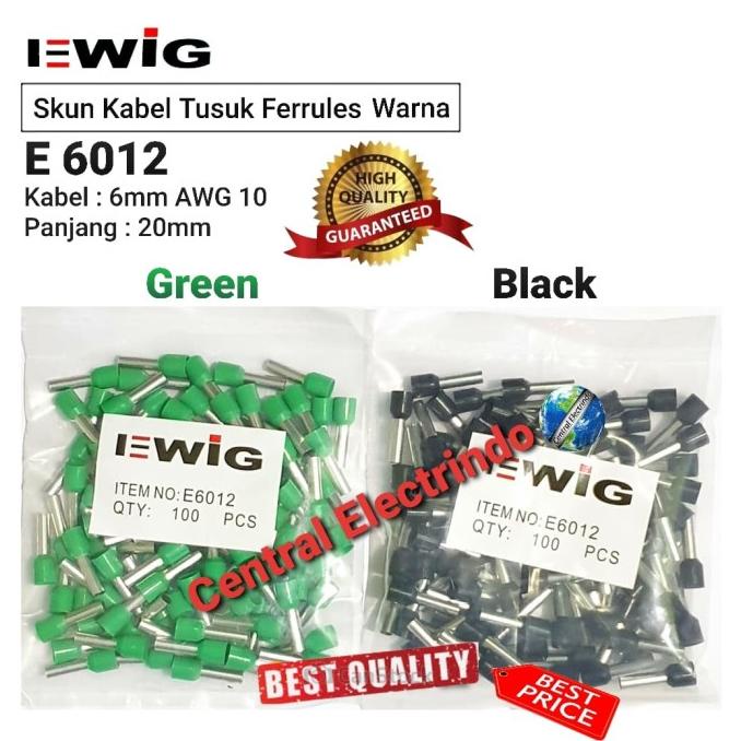 Jual SKUN KABEL FERRULES WARNA E6012 6mm. | Shopee Indonesia