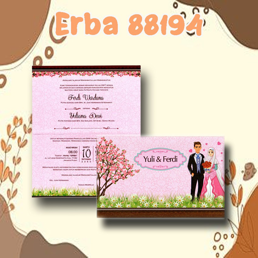Jual Blangko Undangan Erba 88194 / UNDANGAN KOSONGAN / BLANGKO + CETAK ...
